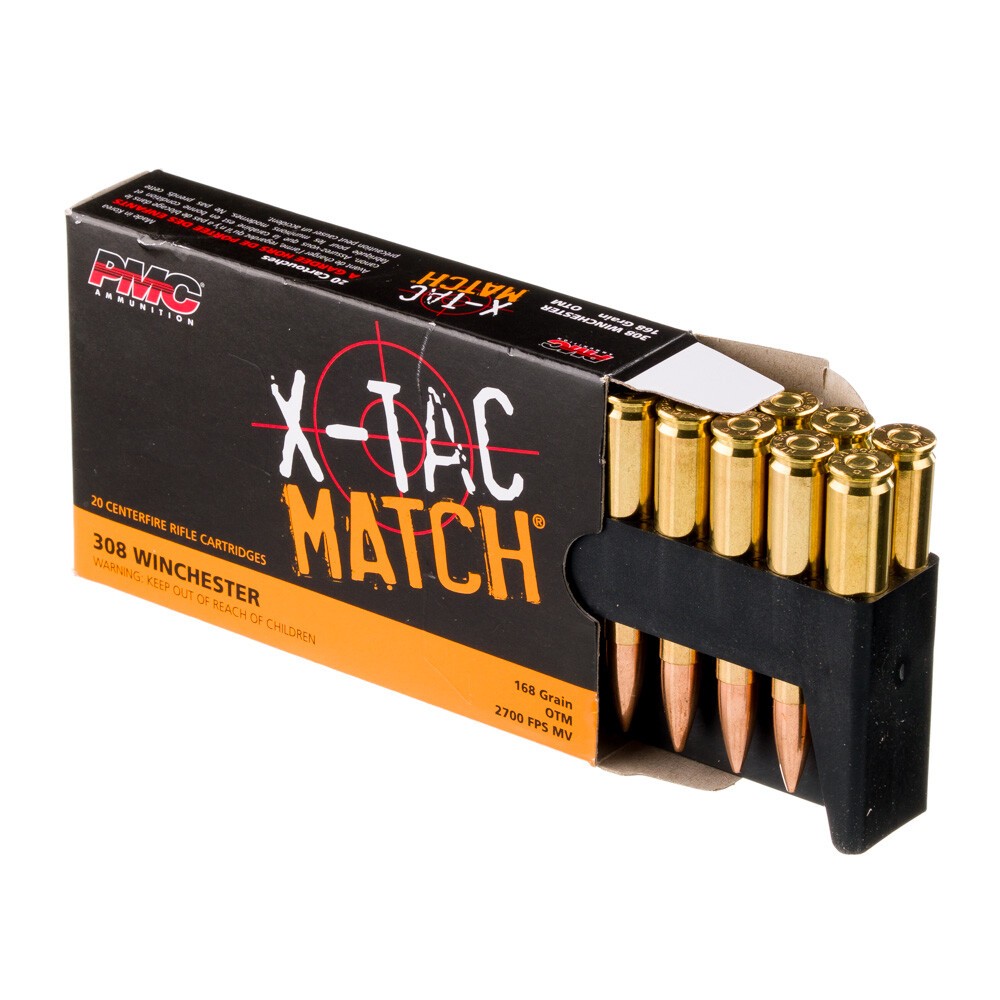 PMC X-TAC Match .308 Winchester Ammunition 200 Rounds OTM 168 Grain