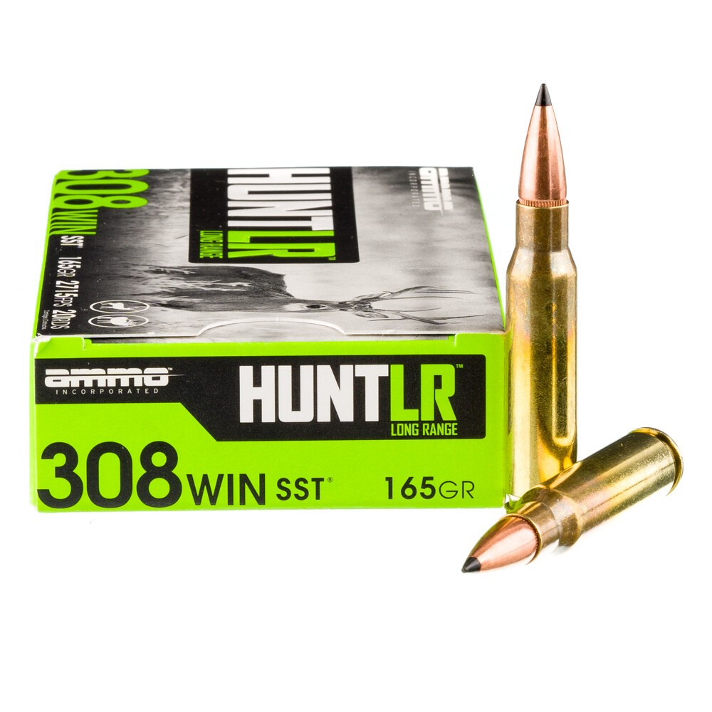 Ammo Inc. Hunt LR .308 Win: 165gr SST, 20rds [FC-818778023677]