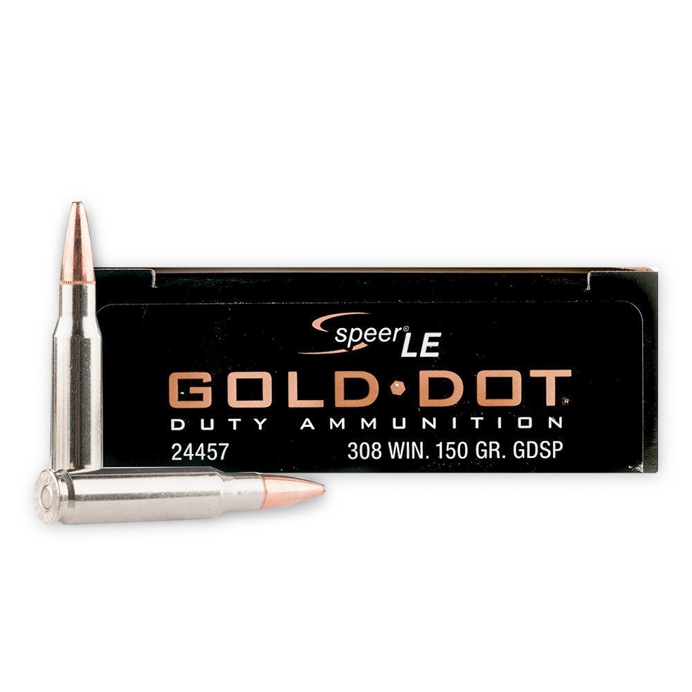 Speer Gold Dot .308 Winchester Ammunition 500 Rounds SP 150 Grain