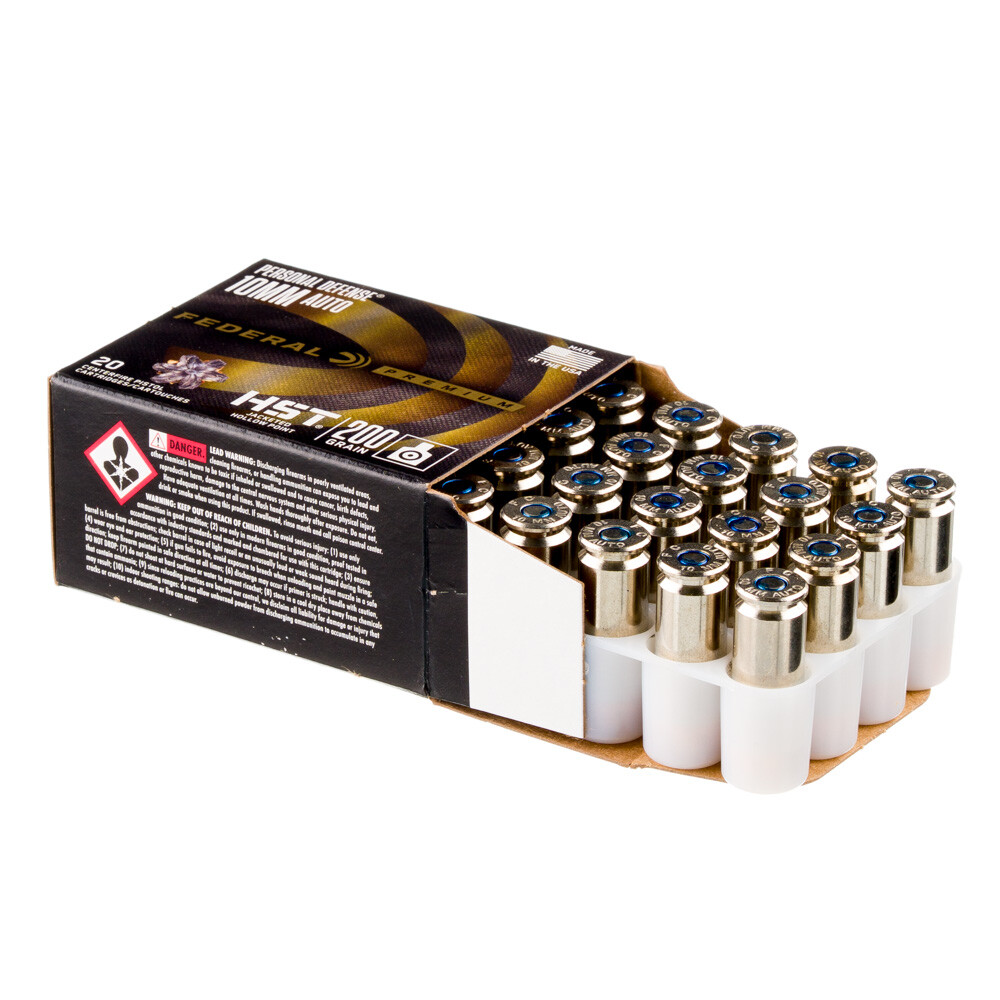 Federal Premium HST 10mm Auto Ammo 200 Grain HST JHP [FC-604544646702]