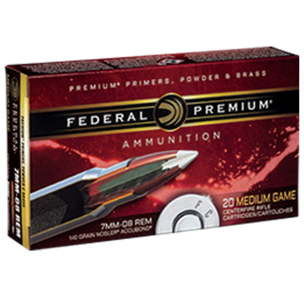 Federal Premium Nosler 7mm-08 Remington Ammunition 20 Rounds 140 Grain ...
