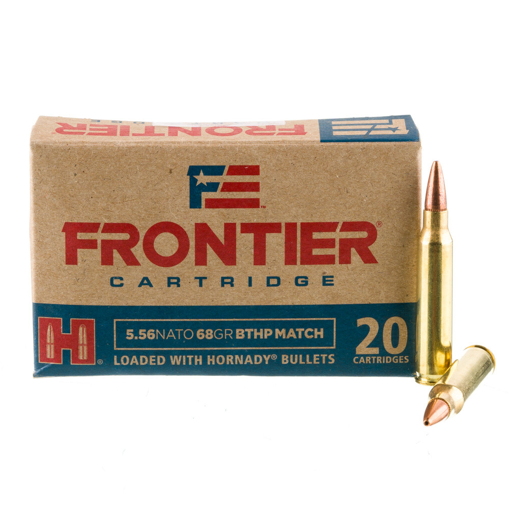 Hornady Frontier 5.56 NATO 68 Gr BTHP Match 500 Rds [10090268711605]