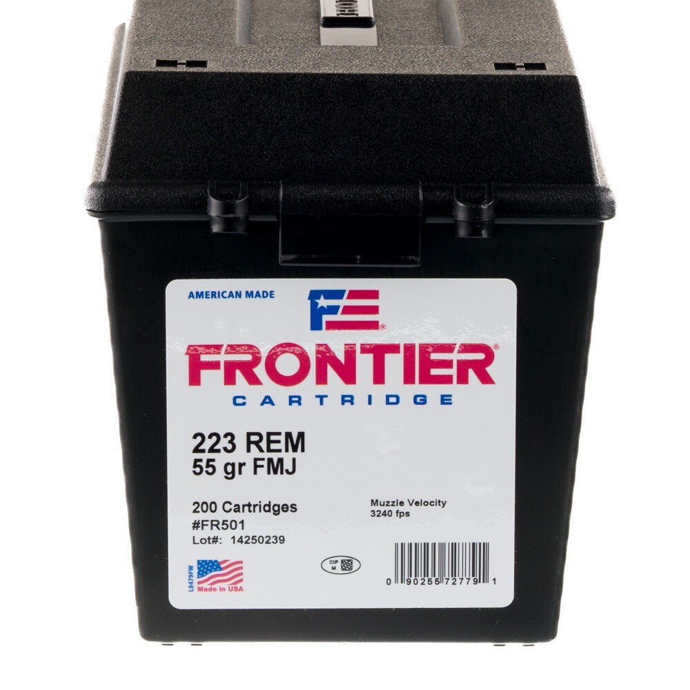 Hornady Frontier .223 Remington Ammunition 200 Rounds FMJ 55 Grains