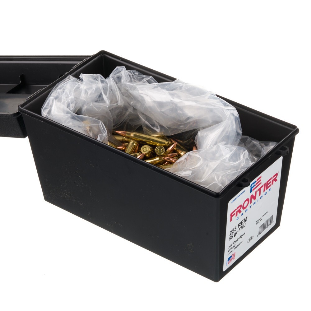 Hornady Frontier .223 Remington Ammunition 200 Rounds FMJ 55 Grains