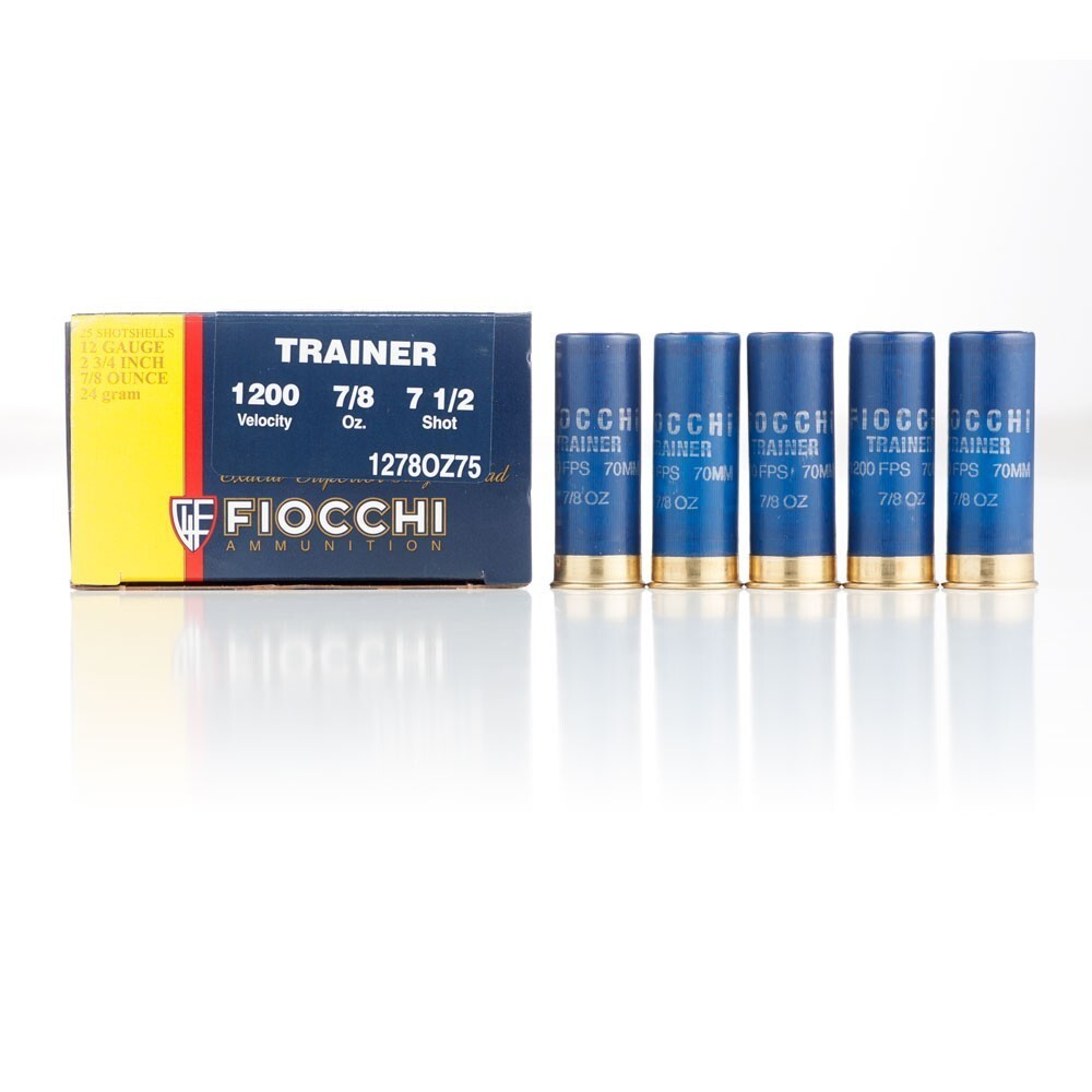 Fiocchi Extra Low Recoil 12 Gauge Shotshell 2-3/4" #7.5 Lead Shot 7/8 ...