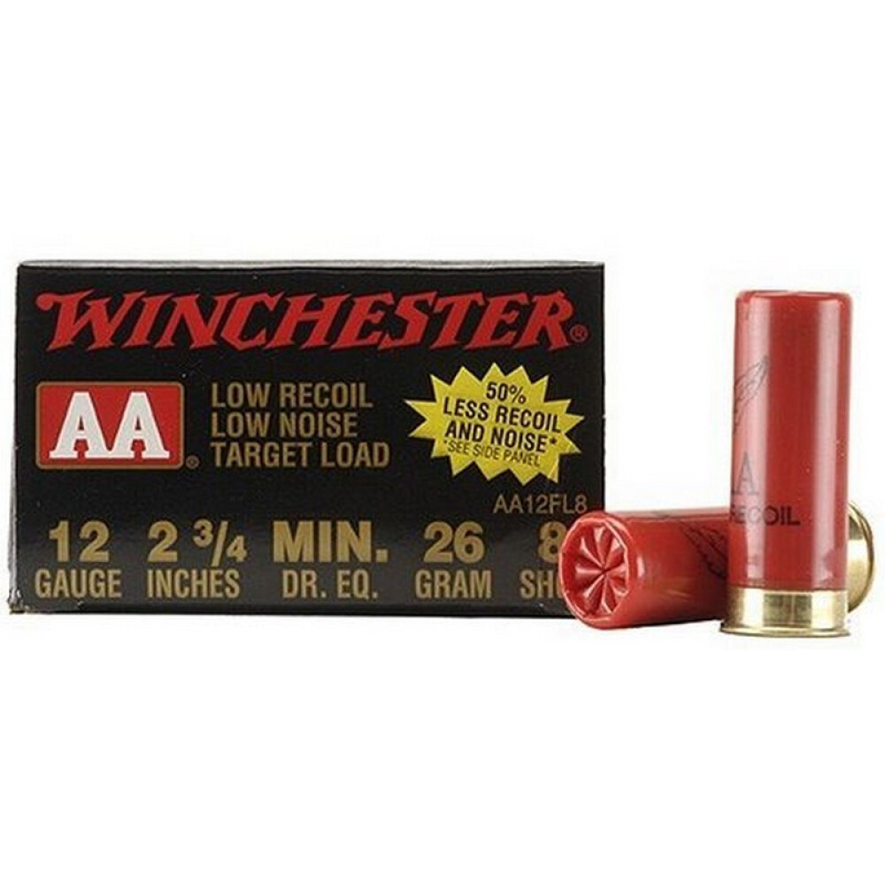 Winchester AA Low Recoil 12 Gauge Shotshell 250 Rounds 2 3/4" #8 Lead ...
