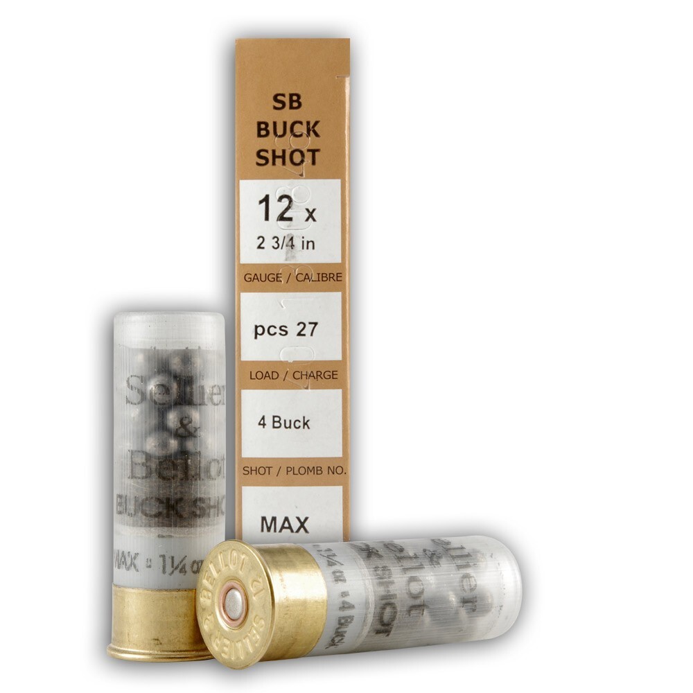 Sellier & Bellot 12ga 2.75" 1.25oz #4 Buck 250rds [FC-754908538034]