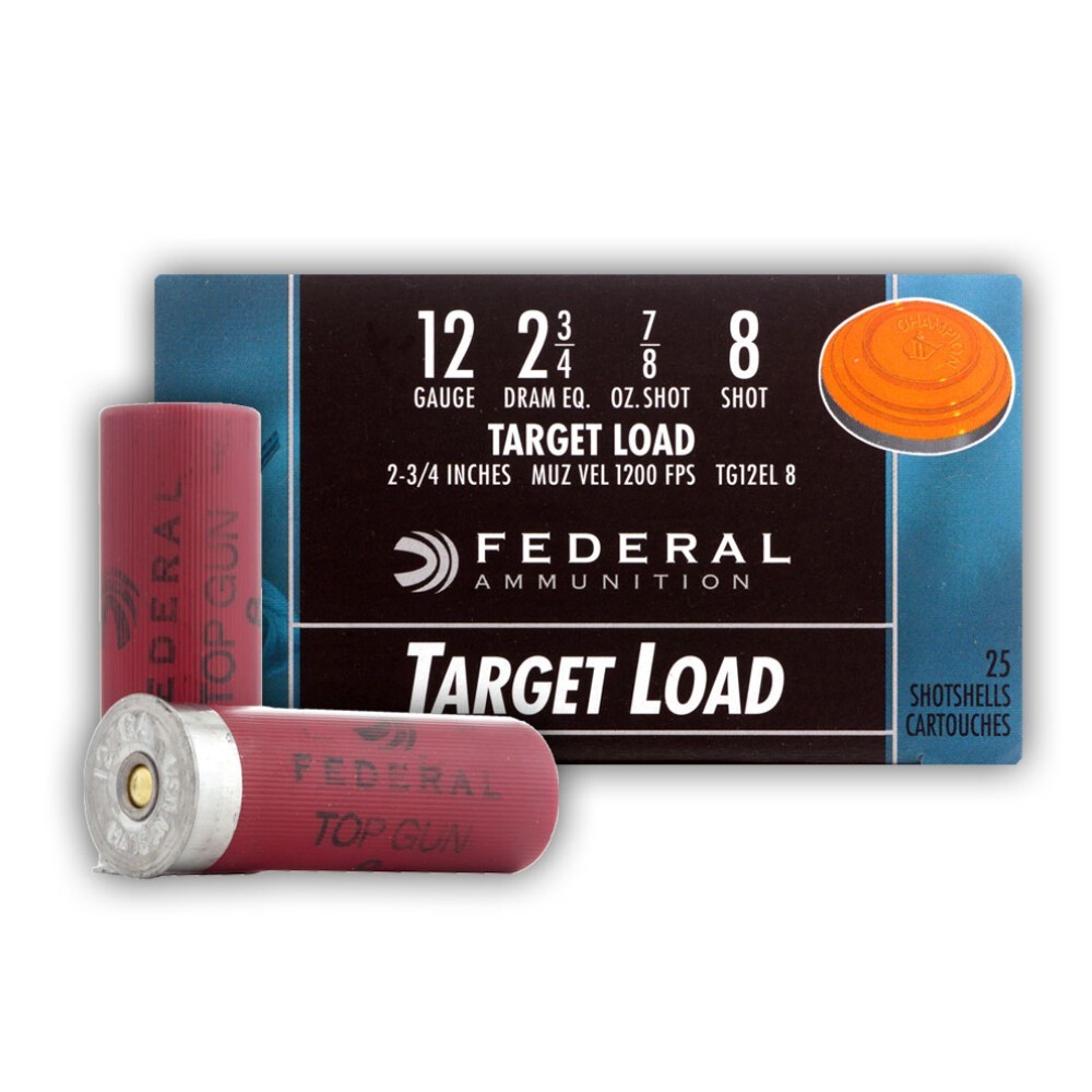 Federal Top Gun Extra Lite 12 Gauge Shotshell 250 Rounds 2 3/4" #8 Lead ...