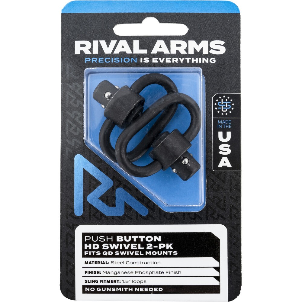 Rival Arms QD Sling Swivel Loop Set 1.5" Sling Loops Steel Black ...
