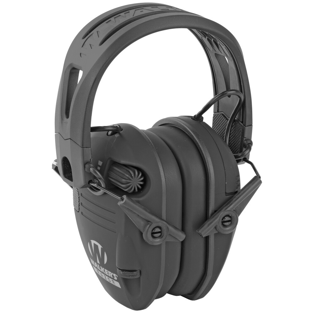 Walker's Razor Tacti-Grip Electric Earmuff 23 NRR Black [888151029862]