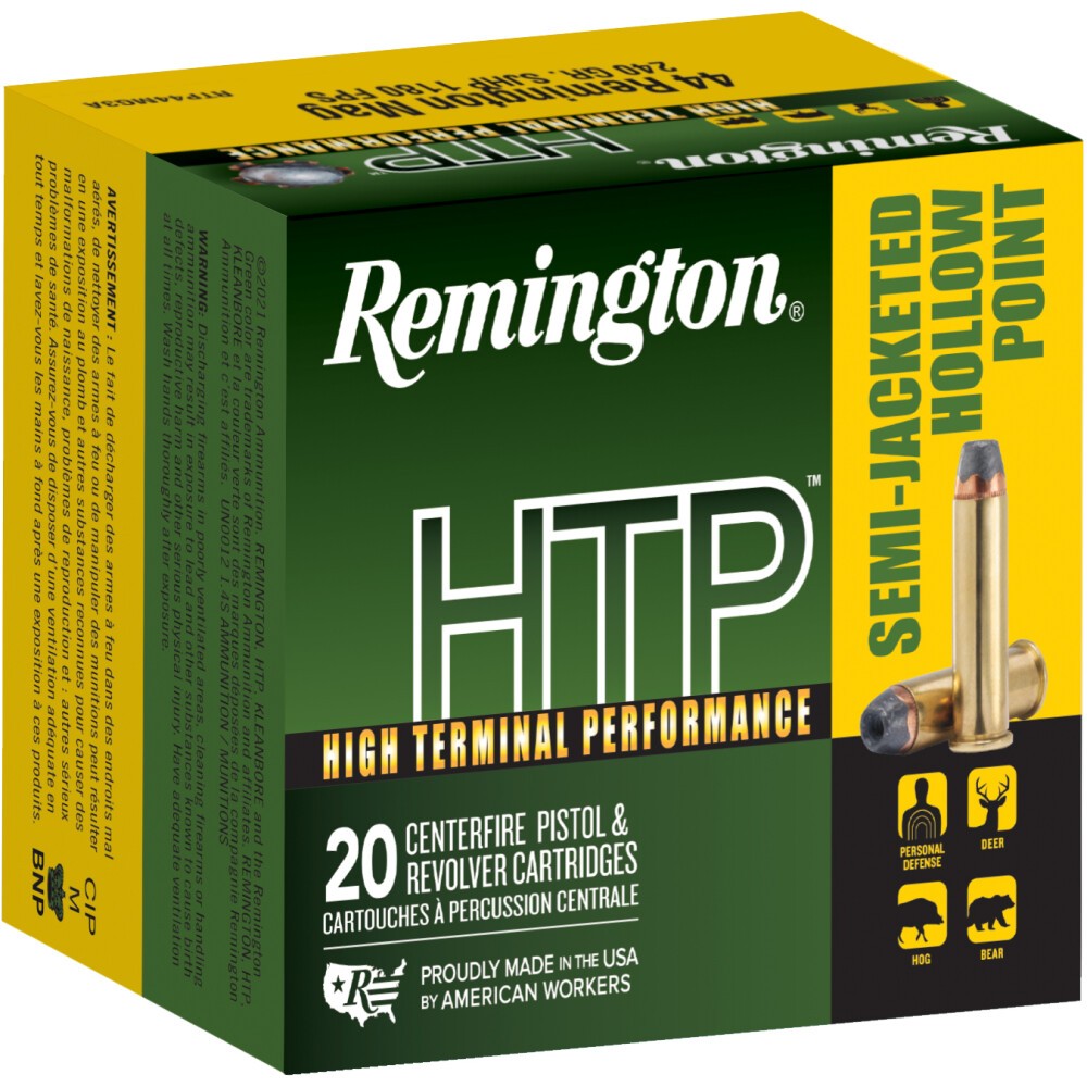 Remington HTP .44 Magnum Ammo 20rds SJHP 240gr [FC-47700486901]
