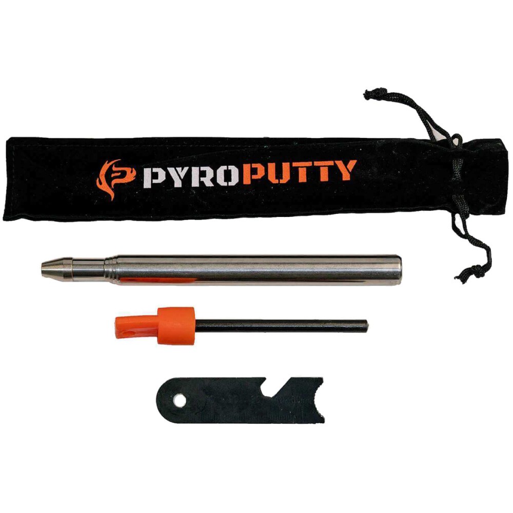 Pyro Putty Telescoping Pocket Fire Bellow Ferro Rod [850023170187]