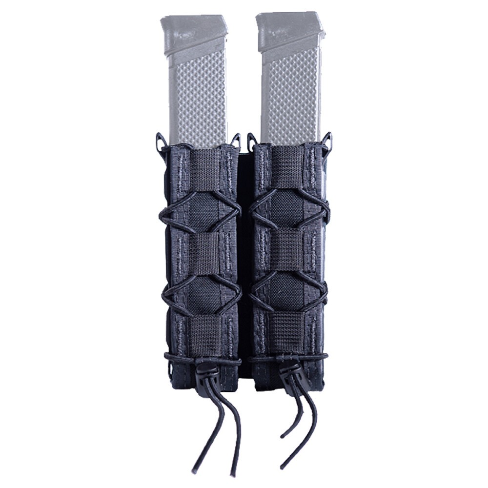 HSGI Double Extended Pistol Mag/Baton TACO MOLLE Mount Black [849954036976]