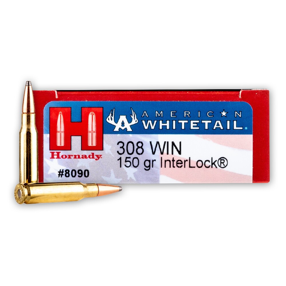 Hornady American Whitetail .308 Winchester Ammo 200 Rounds SP 150 Grains