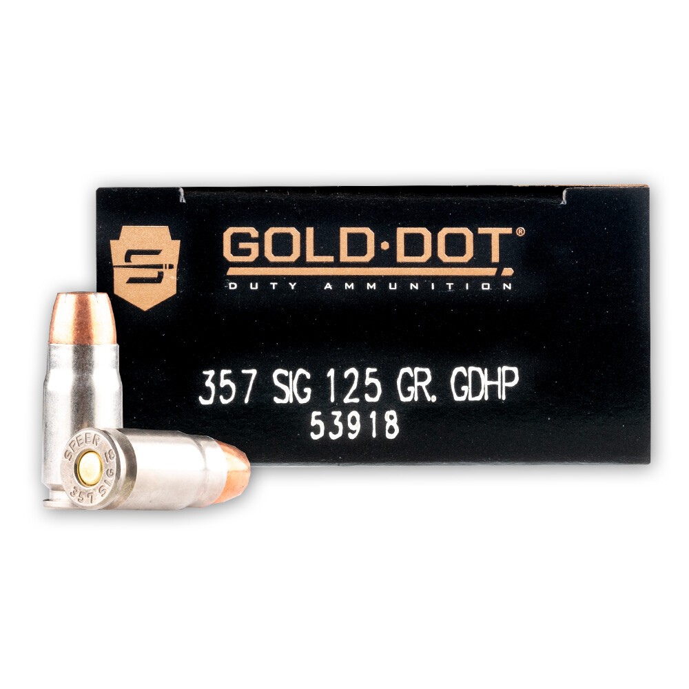 Speer Gold Dot .357 SIG Ammunition 50 Rounds FMJ 125 Grain [FC ...