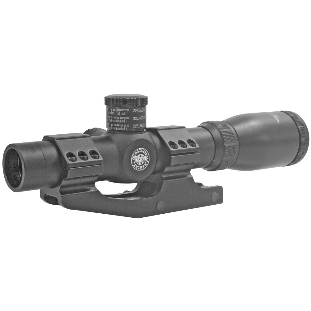 BSA 1-4x24 Riflescope 30mmTube Mil Dot Reticle [631618114461]