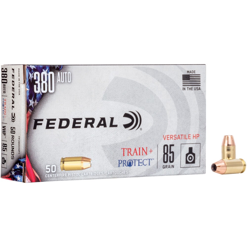 Federal Train+Protect .380 ACP Ammunition Versatile HP 85 Grain [FC ...