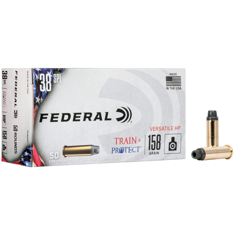 Federal Train + Protect .38 Special Ammunition 500 Rounds LSWCHP 158 Grain