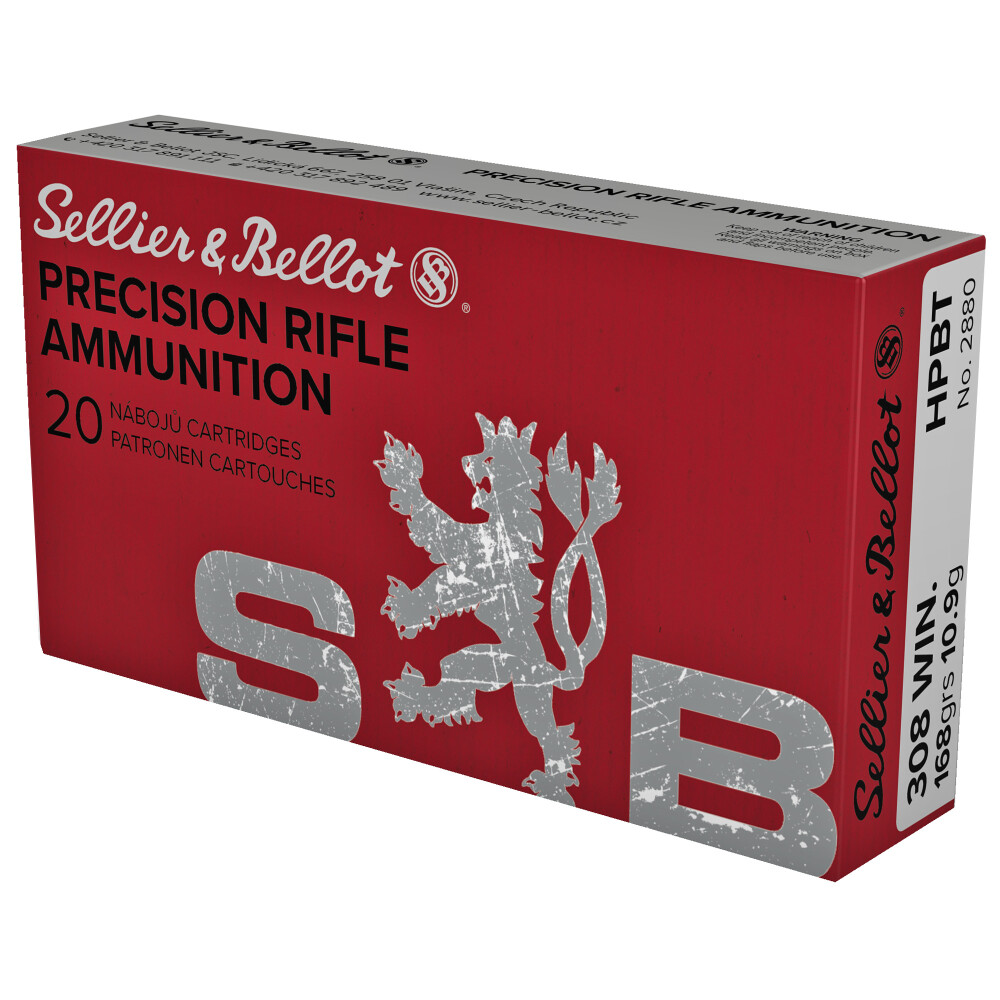 Sellier & Bellot Precision .308 Winchester Ammunition 20 Rounds OTM 168 ...