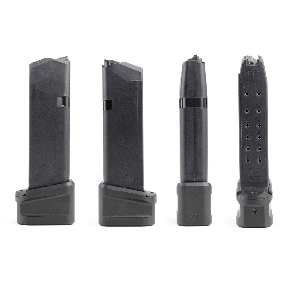 Strike Industries +5 Extended Magazine Plate for Glock 19 Aluminum ...