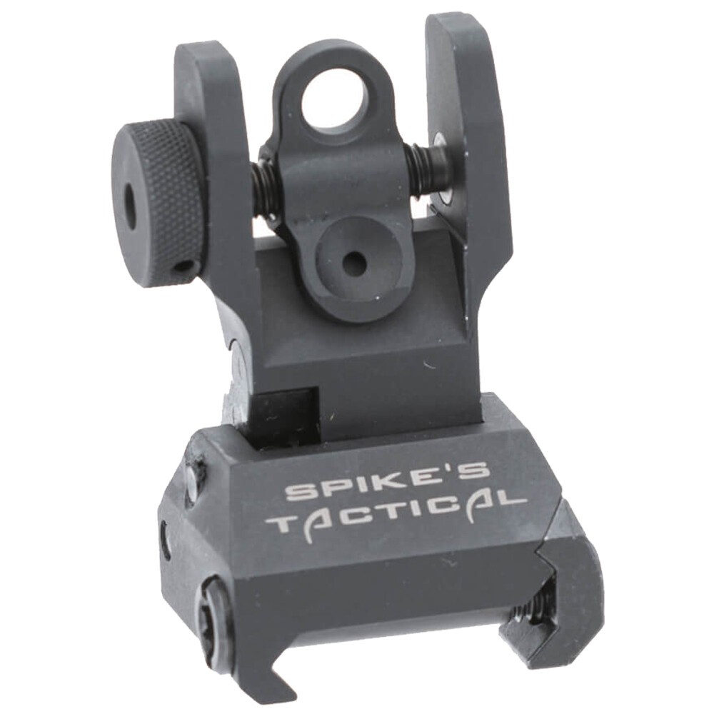 Spikes Tactical Folding Rear Sight Pic Black [815648029784]