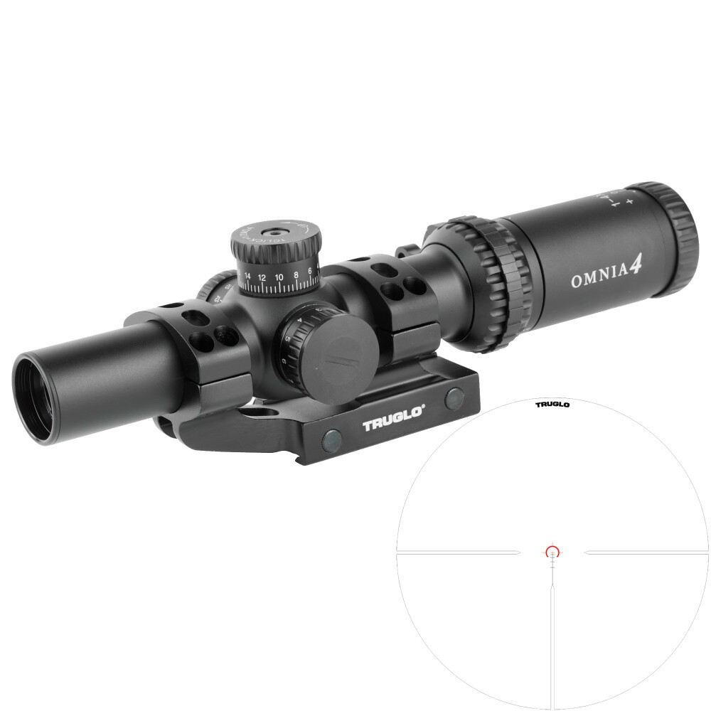 TRUGLO Omnia 1-4x24 Tactical Scope APTR Reticle [788130024409]