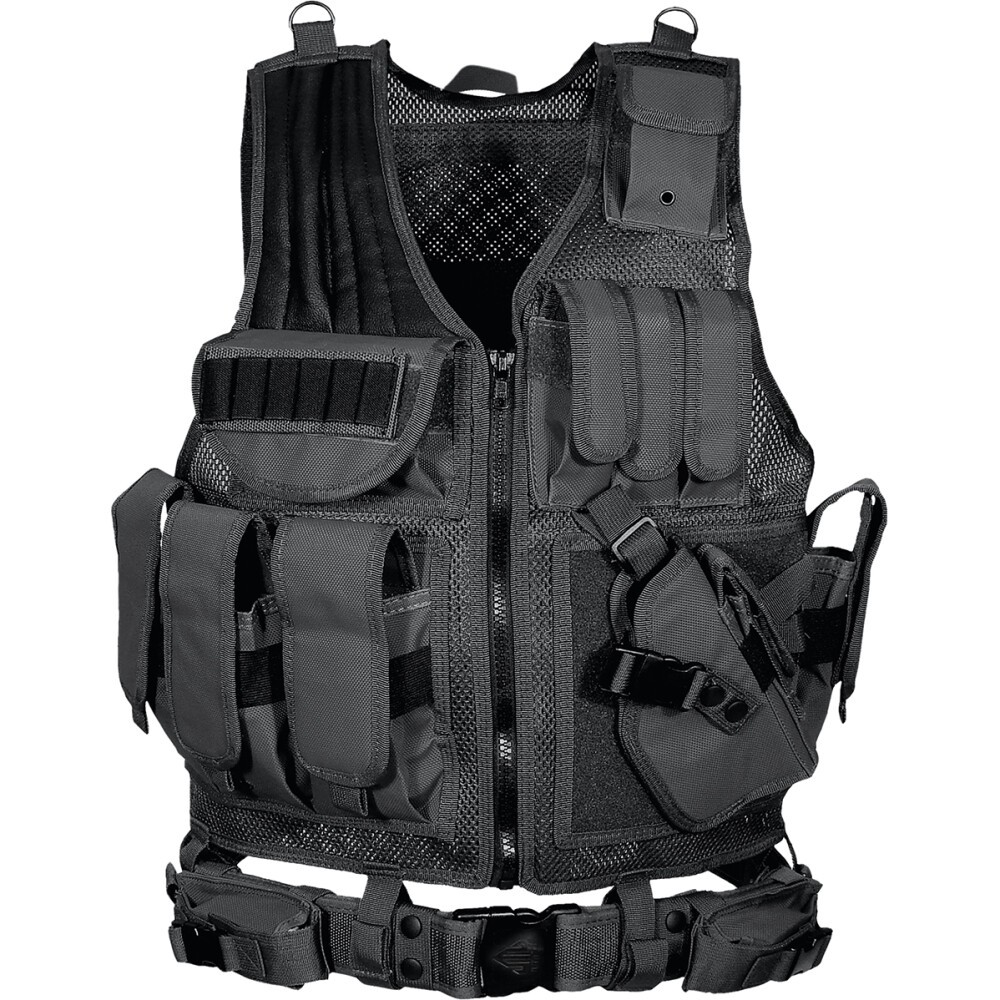 Leapers UTG Law Enforcement Tactical Vest for Right-Hand Shooters Black ...