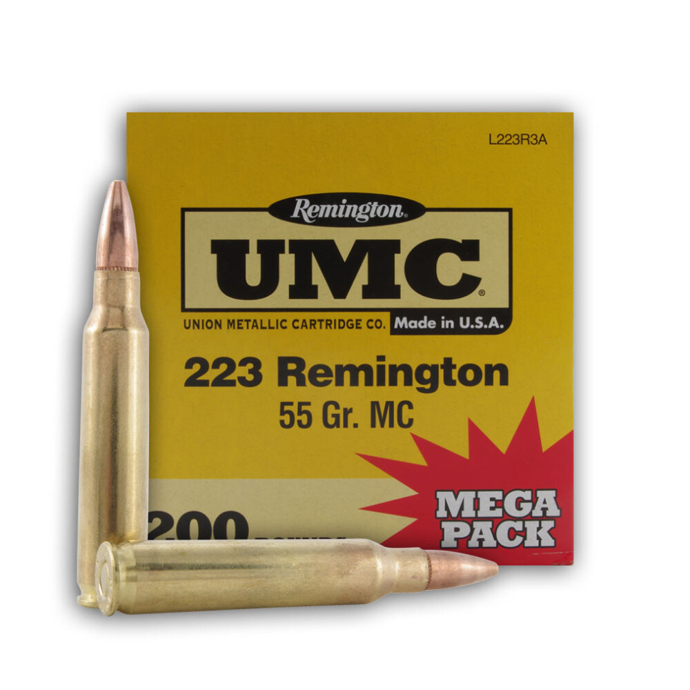 Remington UMC Mega Pack .223 Rem Ammunition 55 Grain FMJ 3240 fps [FC ...