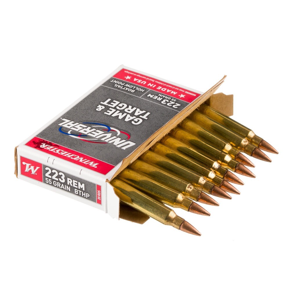 Winchester .223 Remington Ammunition 1000 Rounds BTHP 55 Grains