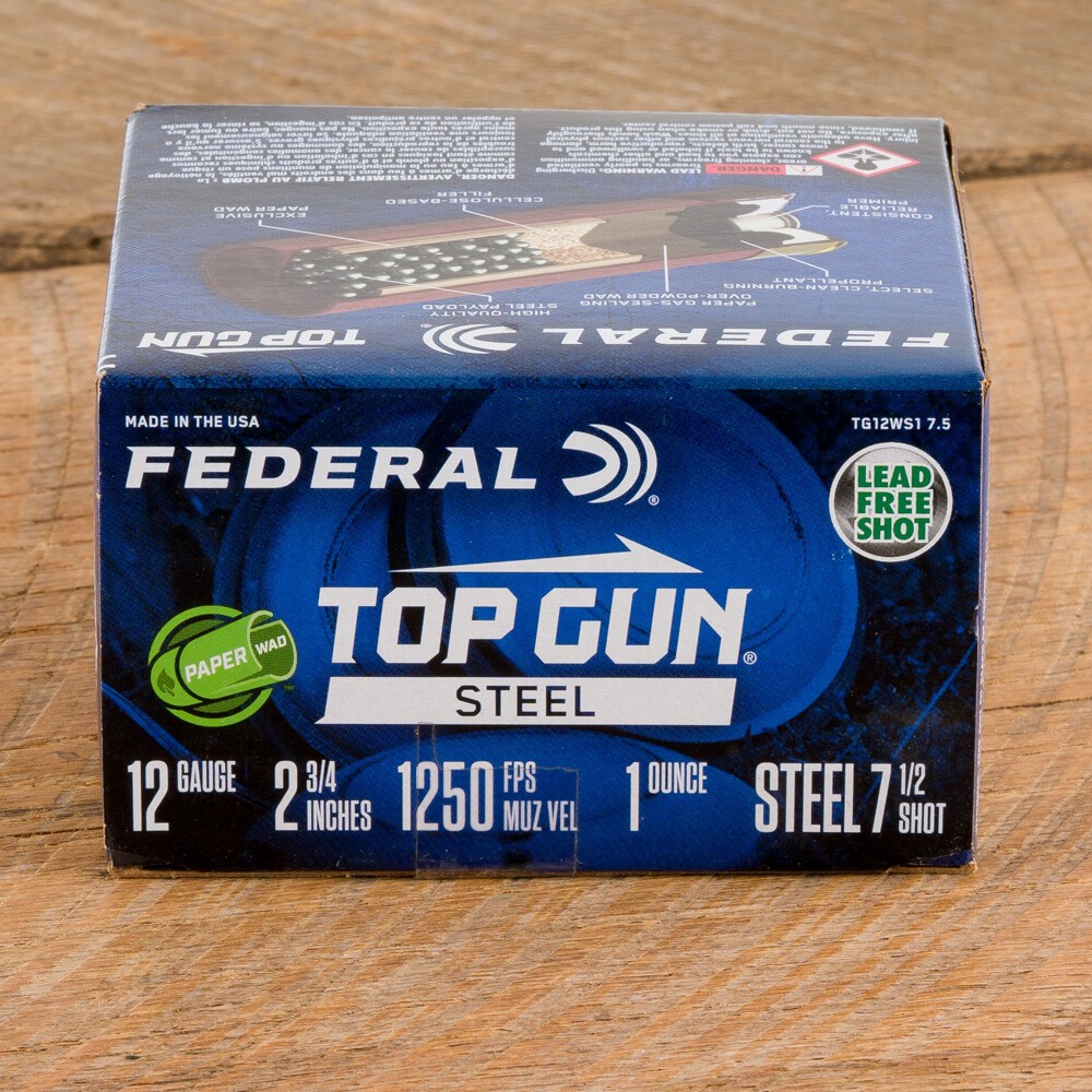 Federal Top Gun Paper Wad 12ga #7.5 Steel 25rds [FC-604544673166]