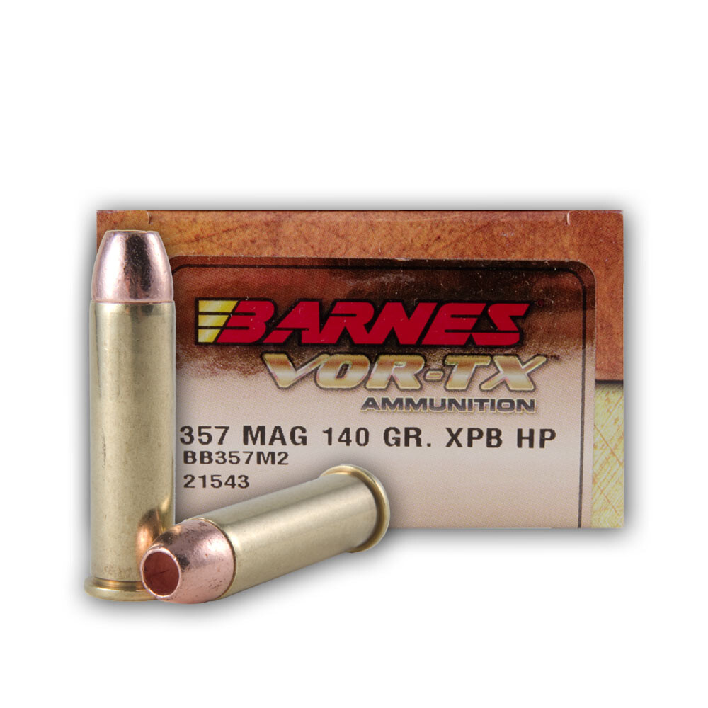 Barnes VOR-TX .357 Magnum Ammunition 20 Rounds XPB JHP 140 Grain [FC ...