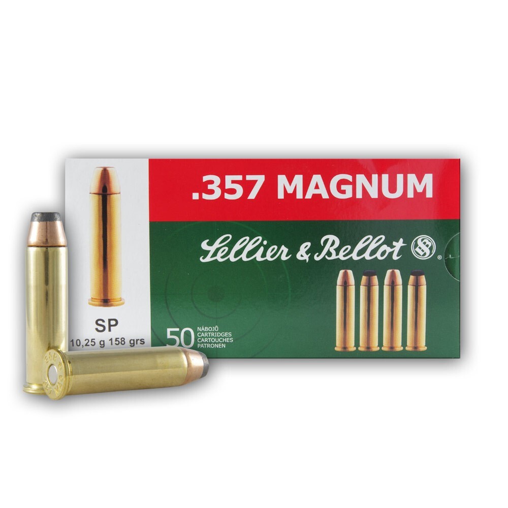 Sellier & Bellot .357 Magnum Ammunition 1000 Rounds SJSP 158 Grains SB357B [FC-754908505463]