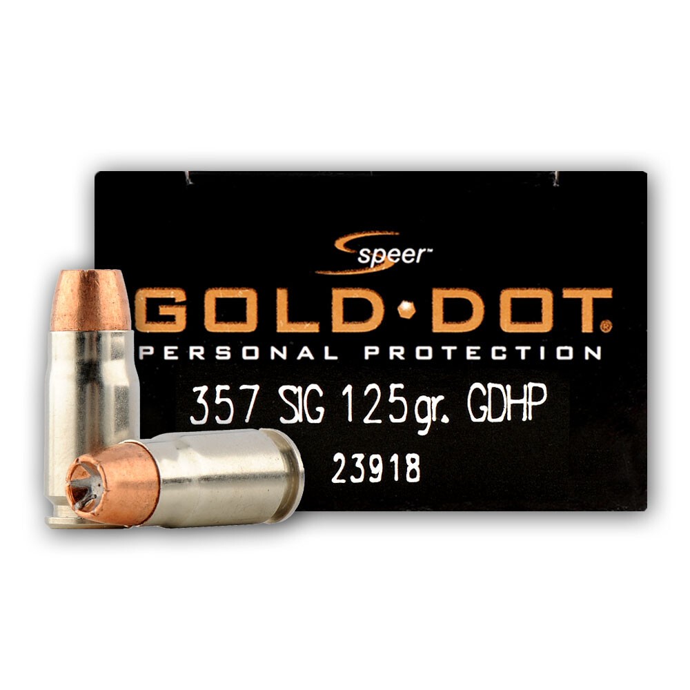 Speer Gold Dot .357 SIG 125gr GDHP Defense Ammo [FC-604544647259]