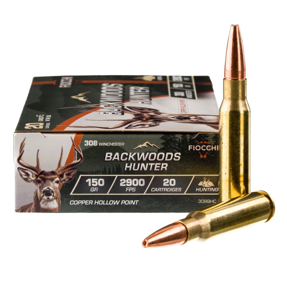 Fiocchi Backwoods Hunter .308 Winchester 150gr CHP Ammunition 20rds