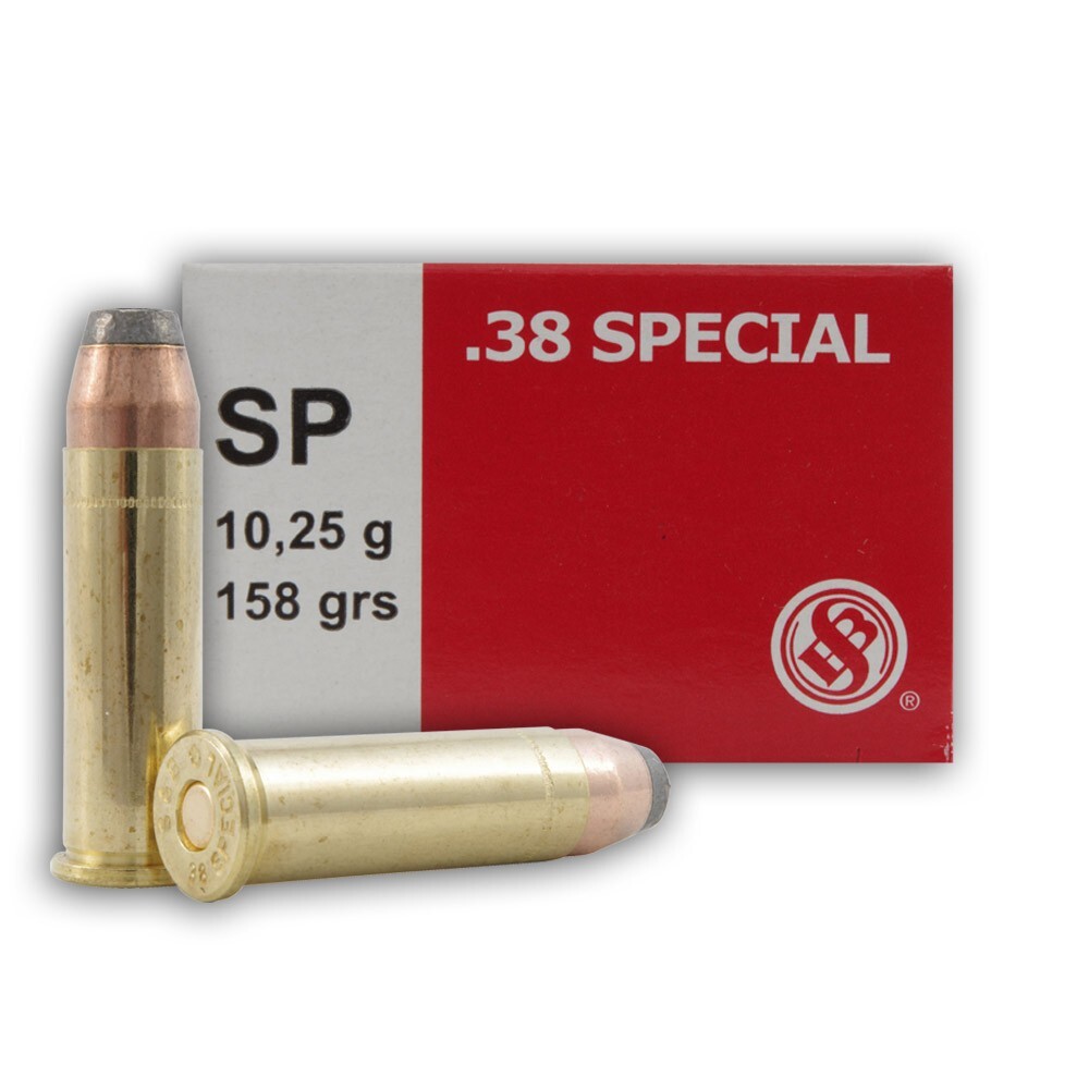 Sellier & Bellot .38 Special Ammunition 50 Rounds SP 158 Grain [FC-754908500475]