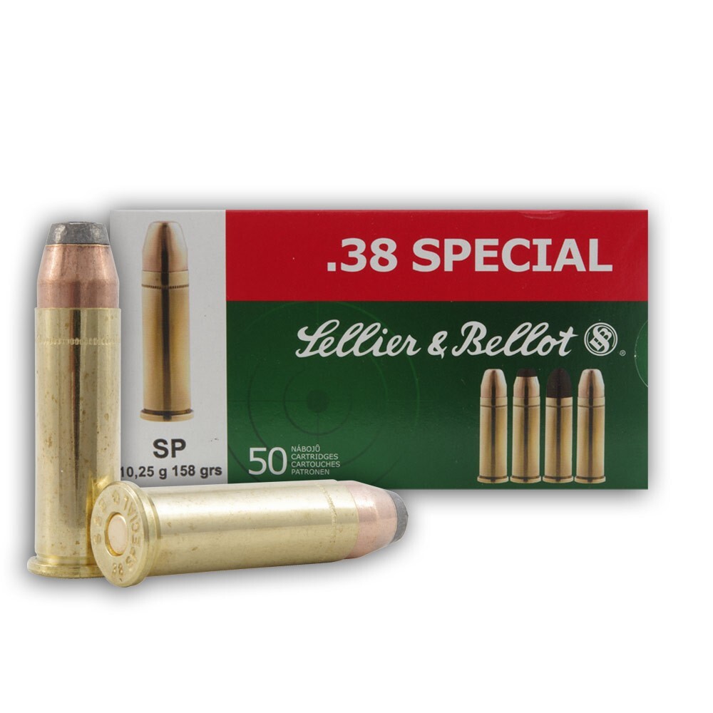 Sellier & Bellot .38 Special Ammunition 50 Rounds SP 158 Grain [FC-754908500475]