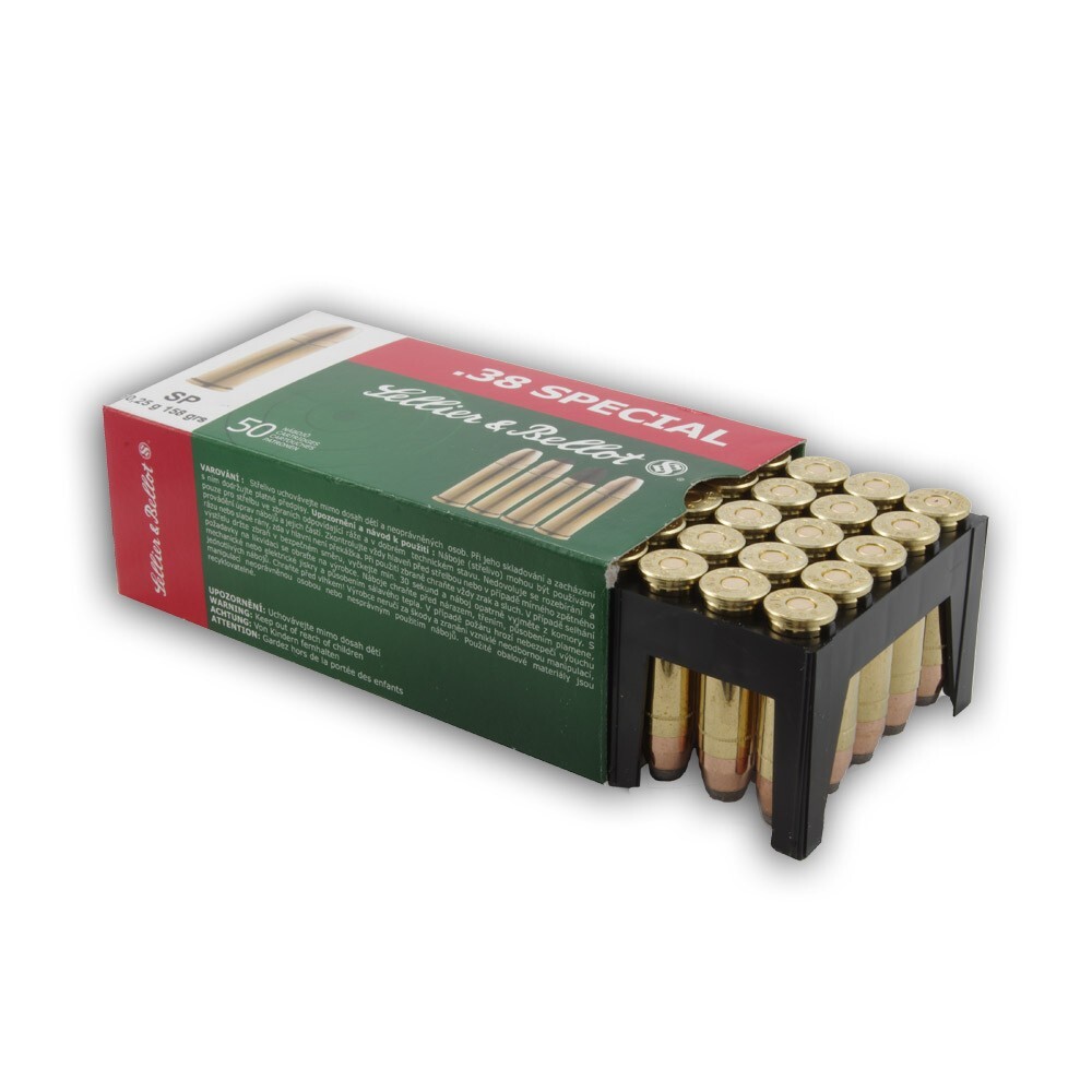 Sellier & Bellot .38 Special Ammunition 50 Rounds SP 158 Grain [FC-754908500475]