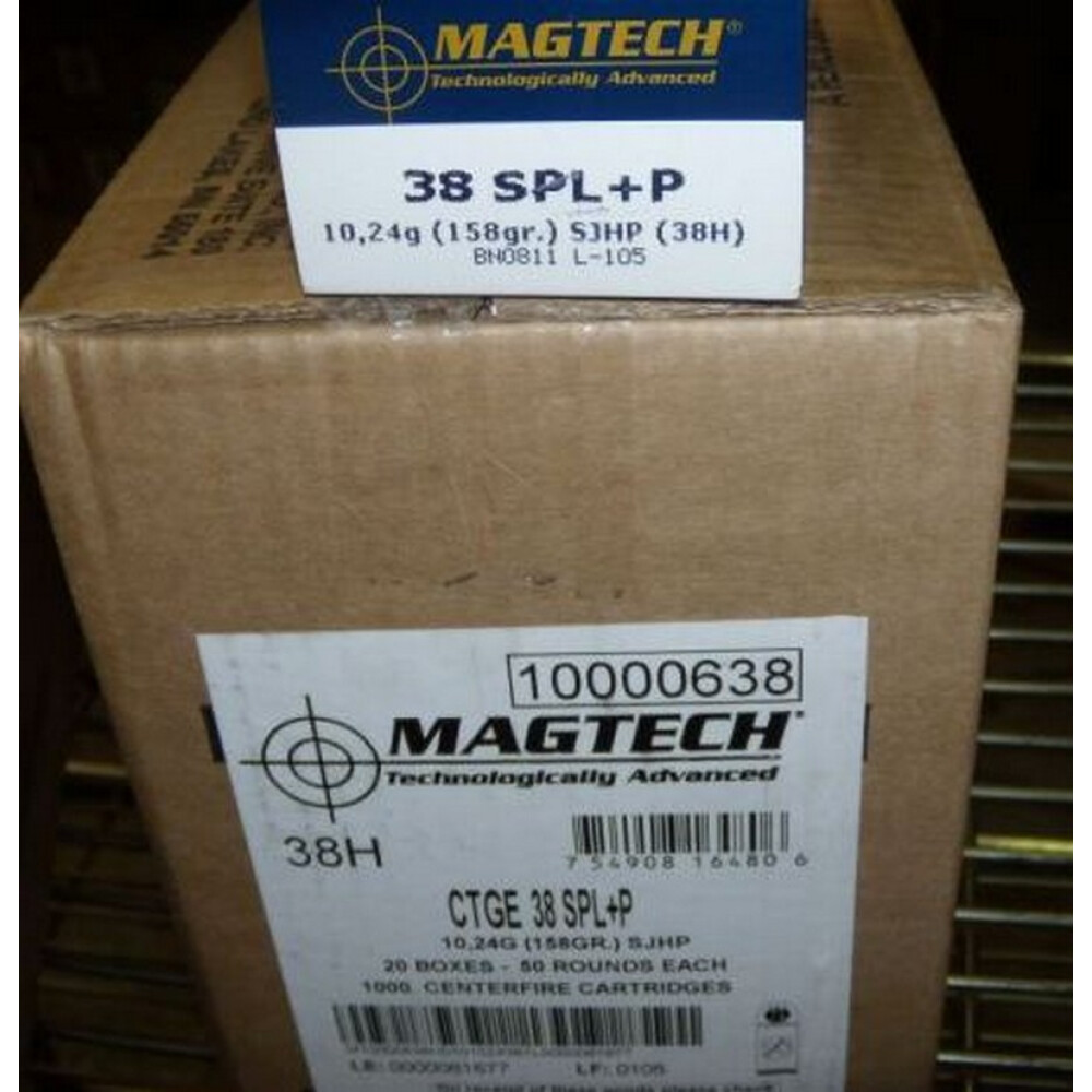 Magtech .38 Special +P 158gr SJHP - 50 Rounds [FC-754908164813]