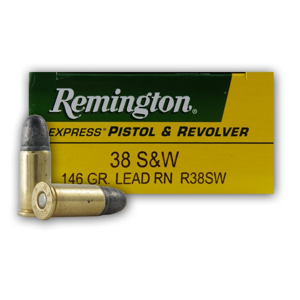Ammo .38 S&W Remington Express 146 Grain LRN Bullet 685 fps 50 Rounds ...