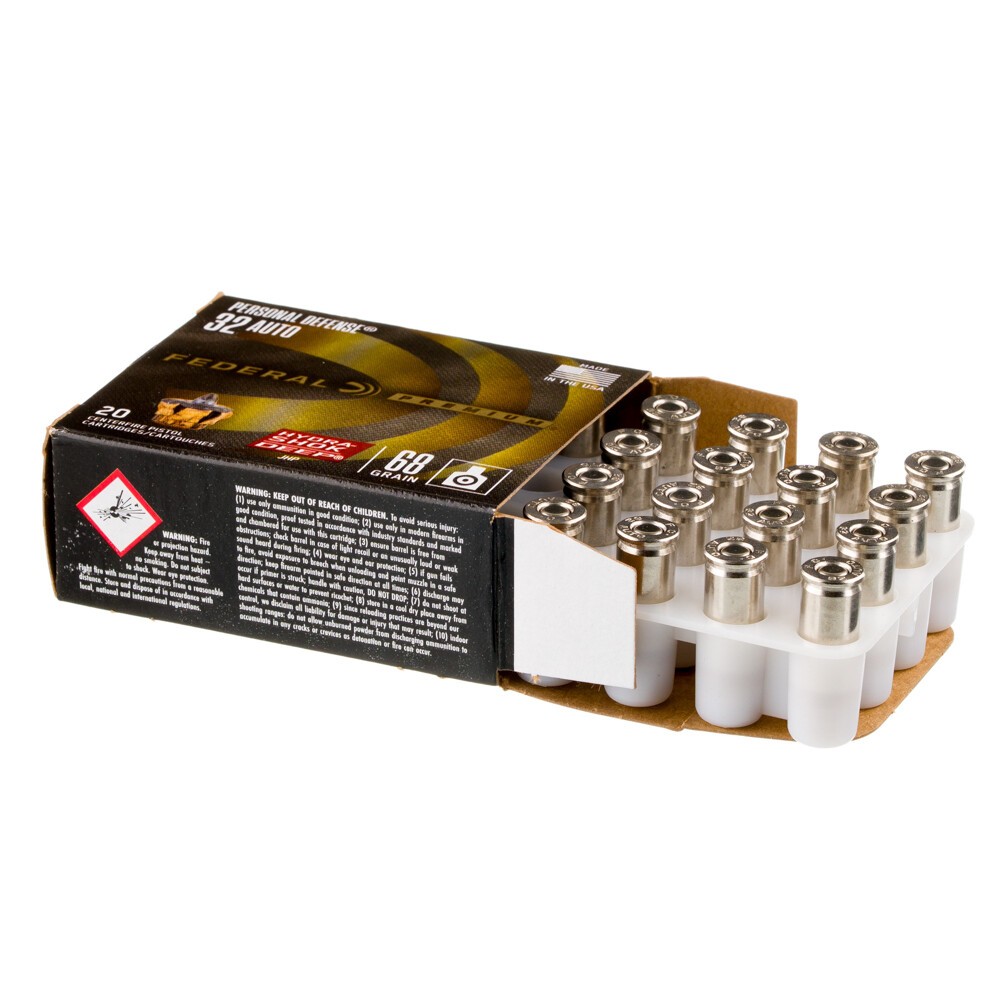 Federal .32 ACP Ammunition 20 Rounds JHP 68 Grains