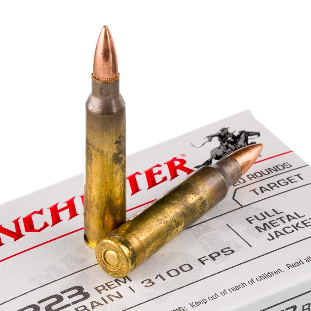 Winchester USA .223 Rem Ammo - 62 Grain FMJ, 20 Rds [FC-20892213135]