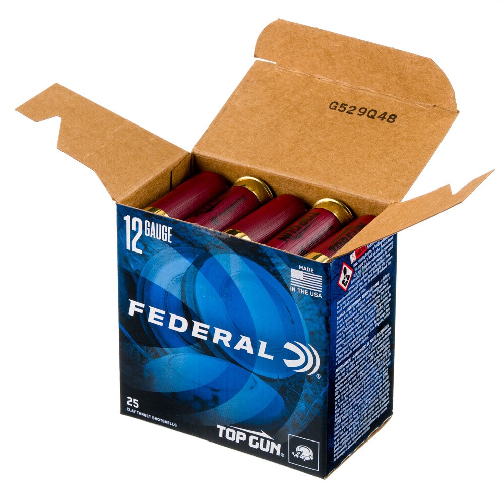 Federal Top Gun Extra Lite 12 Gauge Shotshell 250 Rounds 2 3/4" #8 Lead ...