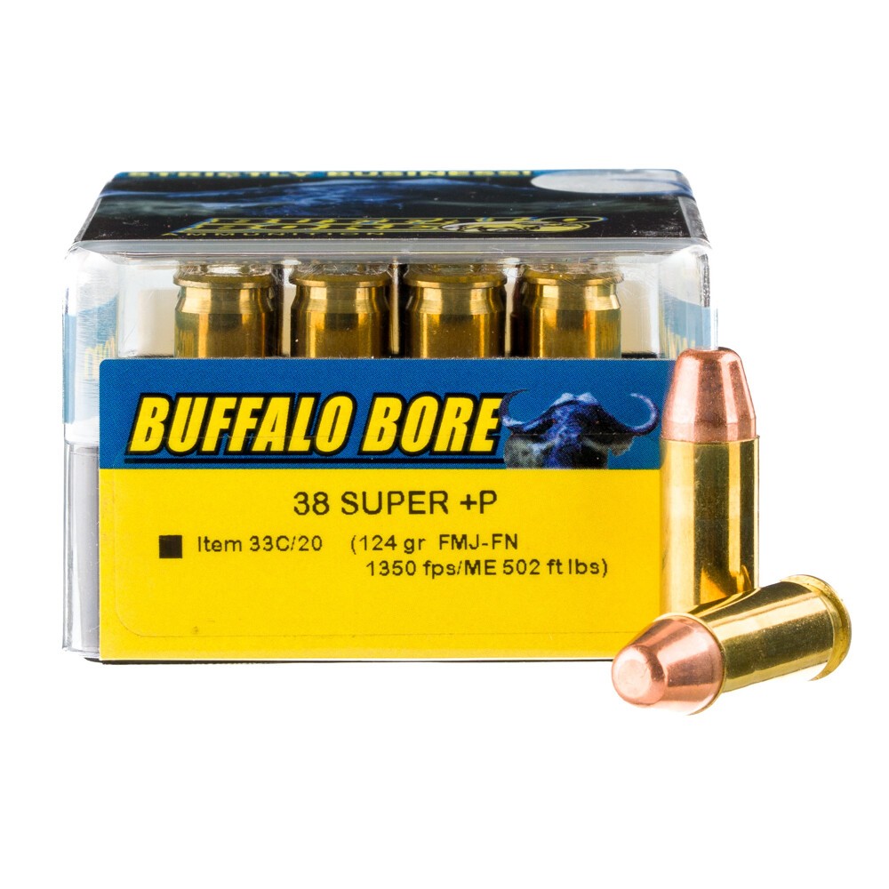 Buffalo Bore .38 Super 20rds FMJ-FN 124gr [FC-651815033037]
