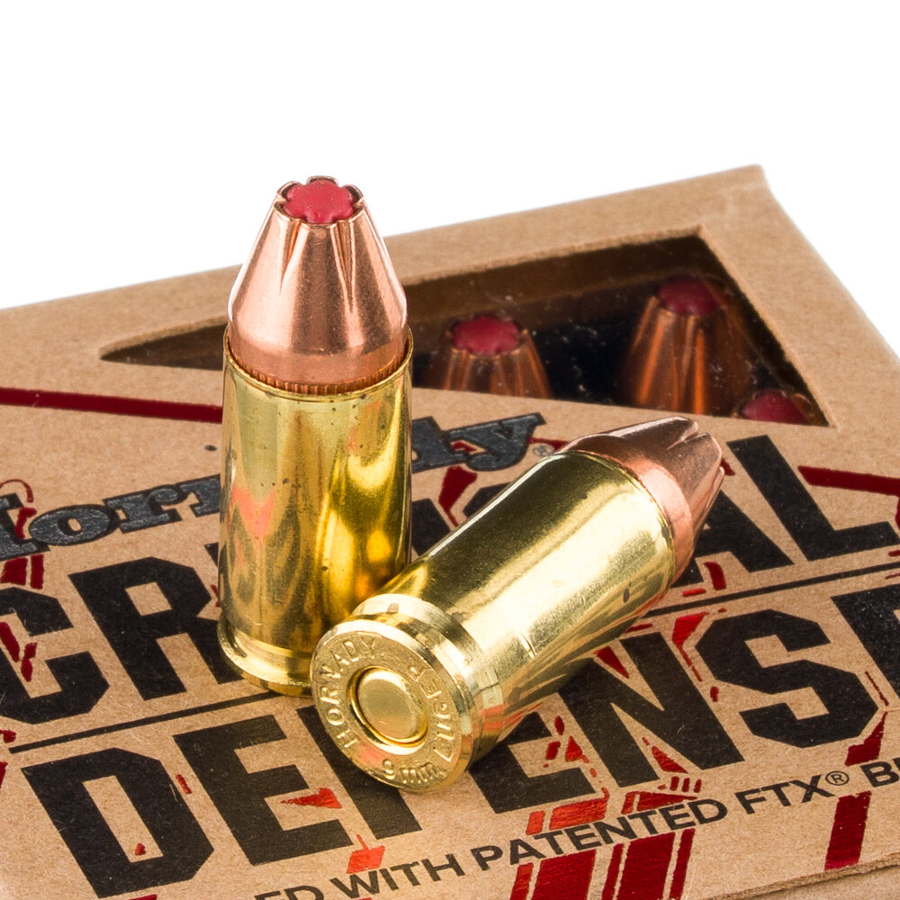 Hornady Critical Defense 9mm FTX 115 Grain 250 Rounds [10090255902508]