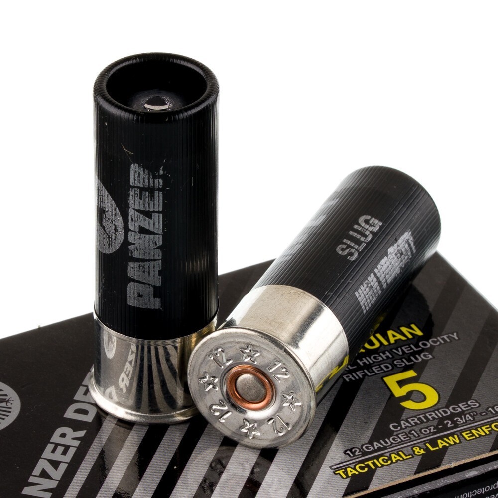 Panzer 12 Gauge Shotshell 5 Rounds 2-3/4" Rifled Slug 1 Ounce