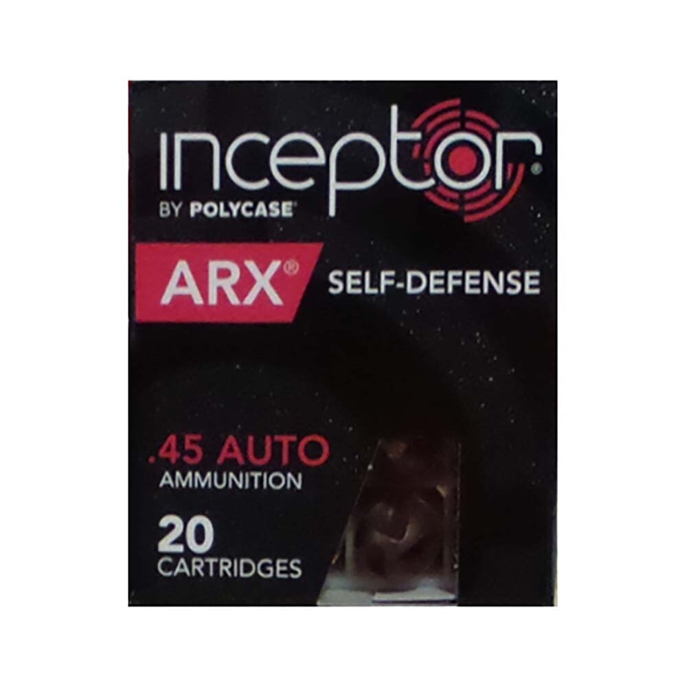 Polycase Inceptor ARX Self Defense .45 ACP Cu/P ARX, 114 Grain, 1260 ...