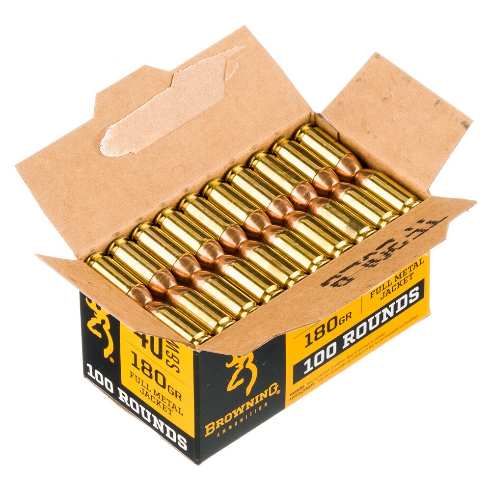 Browning .40 S&W Ammunition 100 Rounds FMJ 180 Grain [FC-20892228405]