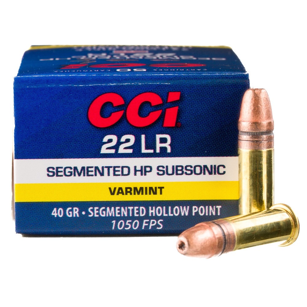 CCI Subsonic .22 LR Ammo 50rds 40gr SHP [FC-76683000743]