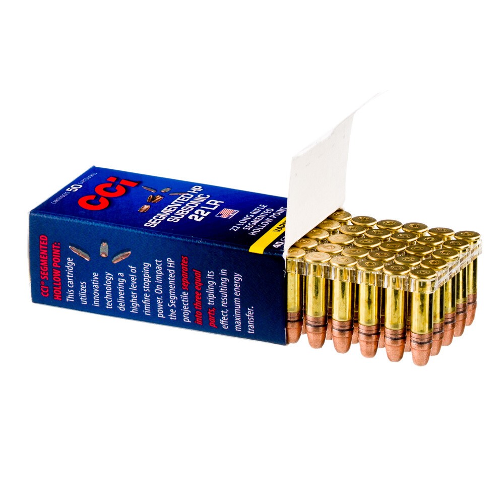 CCI Subsonic .22 LR Ammo 50rds 40gr SHP [FC-76683000743]
