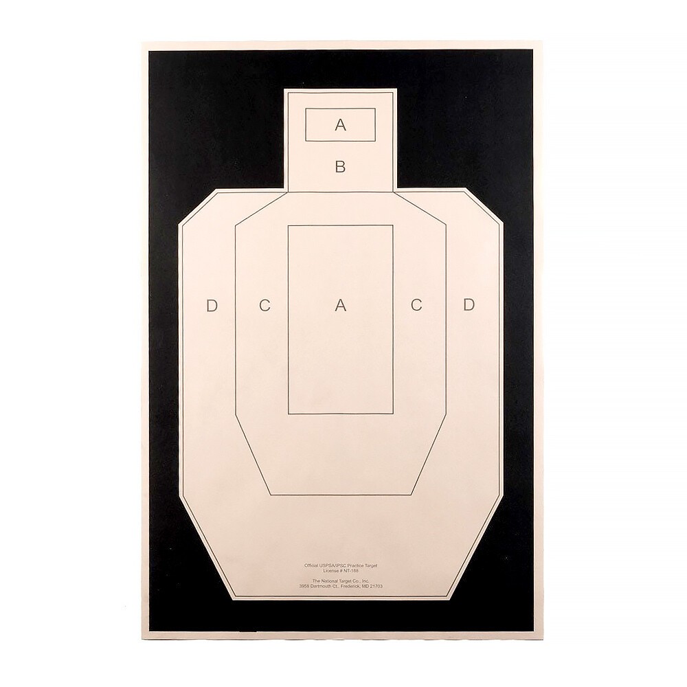 IPSC 22.5"x35" IPSC-P Paper Target 100 Pack